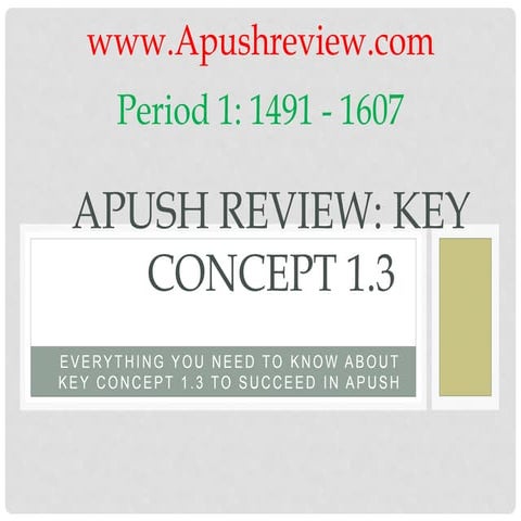 Apush review-key-concept-1.3 | PPTX