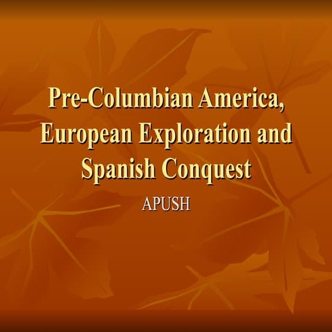 Exploration, Colonization, and Native Societies in Pre-Columbian and ...
