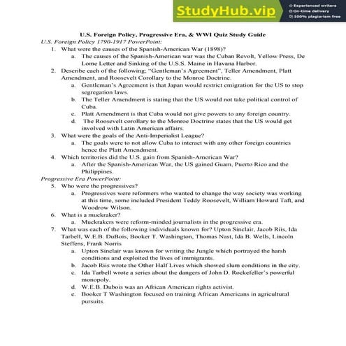 APUSH STUDY GUIDE | PDF | Death, Injury, or Military Conflict ...