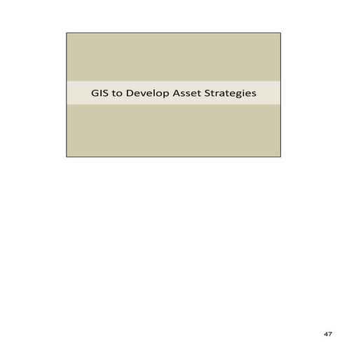 GIS for Infrastructure Management | PPT