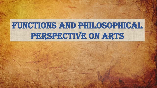 Lesson 2 - The Function of Arts and.pptx