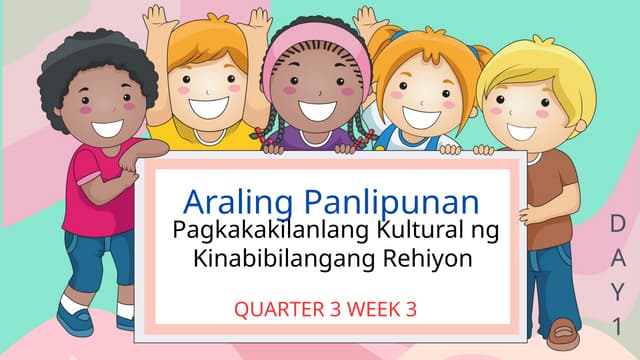 Araling Panlipunan 3 Yunit III Aralin 3 Ang Kultura ng Aming Lalawigan sa Region 3 o Gitnang ...