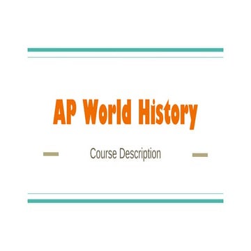 Ap world history course description | PPT