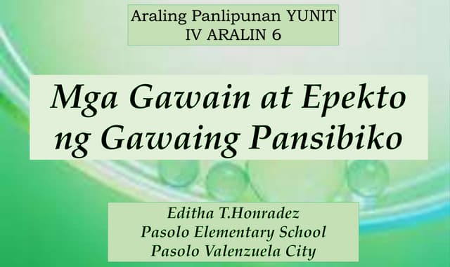 Epp he aralin 20 | PPTX