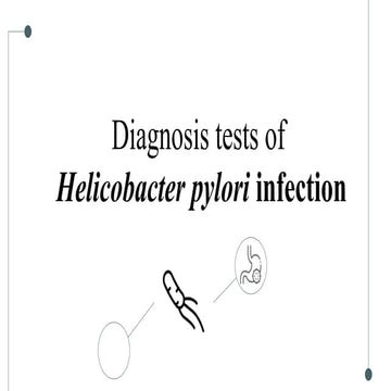 Diagnosis tests of Helicobacter pylori – PPT & pdf file | PPT