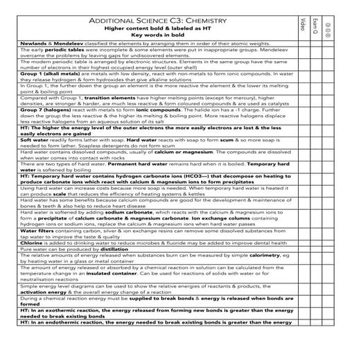 Aqa c3-checklist | PDF