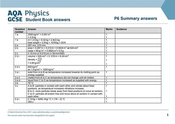 AQA Physics P5 [ Summary answers ] | PDF | Physics | Science