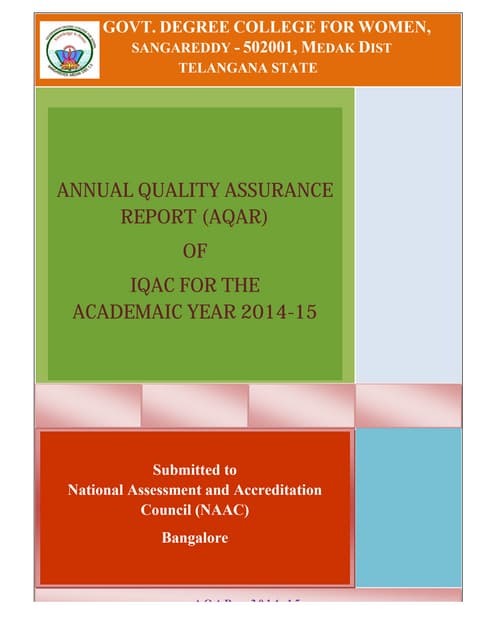 IQAC PPT FOR NAAC PEER TEAM-2016 | PPTX
