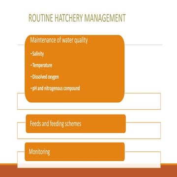 ROUTINE HATCHERY MANAGEMENT | PPT