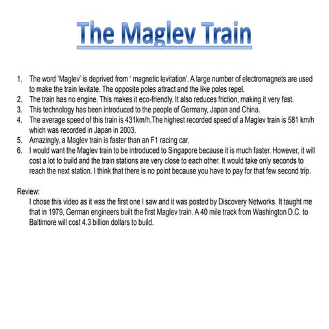 maglev train | PPT
