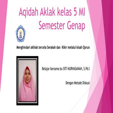 Aqidah Aklak kelas 5 MI sifat serakah.pptx