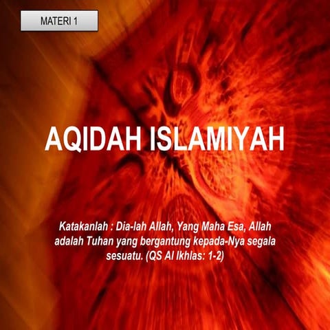 Aqidah islamiyah | PPTX