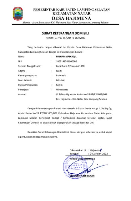 keterangan beda identitas dari desa atau kelurahan | PDF