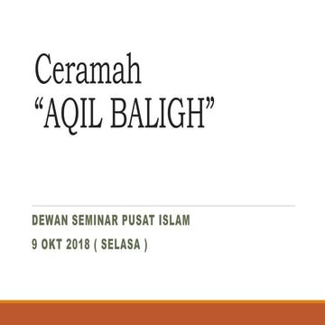Aqil baligh | PPTX