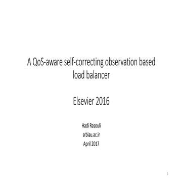 A QOS aware self-correcting observation based load balancer | PDF
