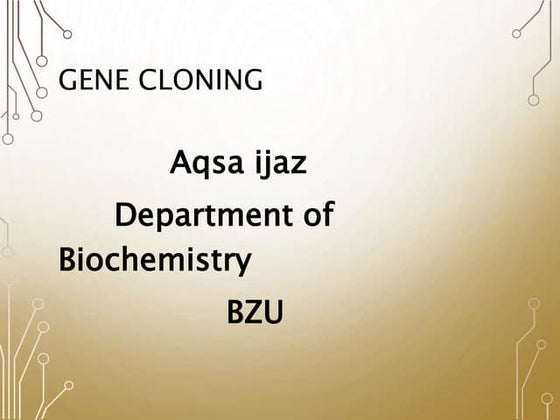 Genomic and c dna library | PPTX