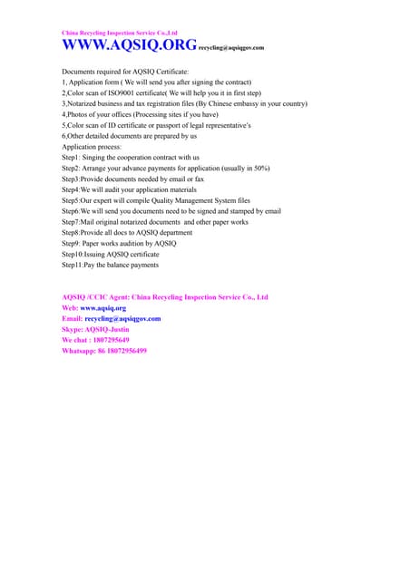 Ccic certificate | PDF