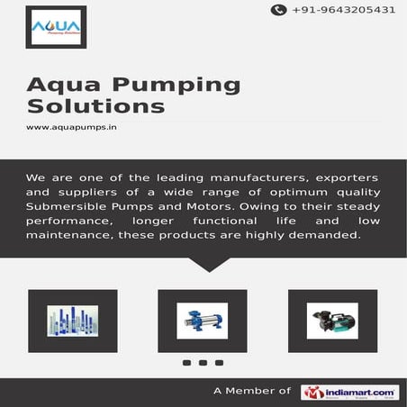 Aqua pumping-solutions | PDF