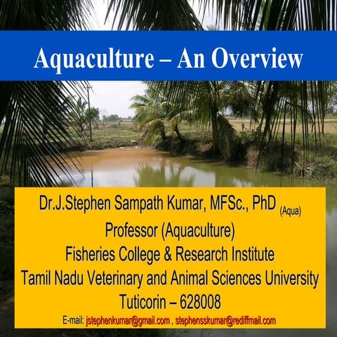 Aquaculture an introduction | PPT