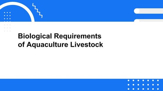 Aquaculture basics module 1 introduction | PPT