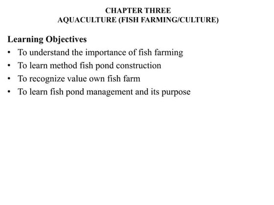 Facilities of an ideal aquaculture farm | PPTX | Fish and Aquariums | Pets