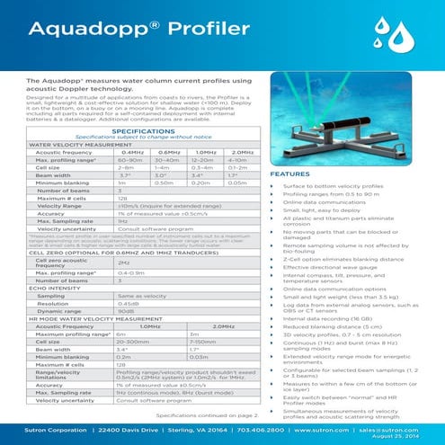 Aquadopp acoustic doppler technology | PDF | Physics | Science