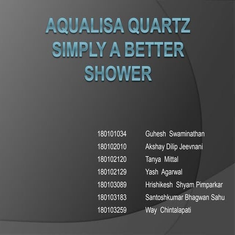 Aqua lisa quartz | PPTX | Marketing and Advertising | Business