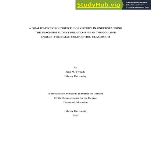 A Qualitative Grounded Theory Study In Understanding The Teacher ...