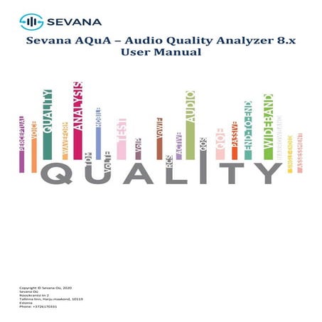 AQuA Manual 8.x | PDF | Digital Audio | Computer Software and Applications