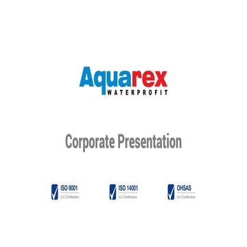Aquarex - Corporate presentation 2018 | PDF