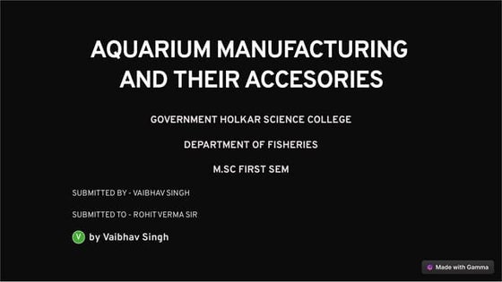 Ornamental fish culture | PPT