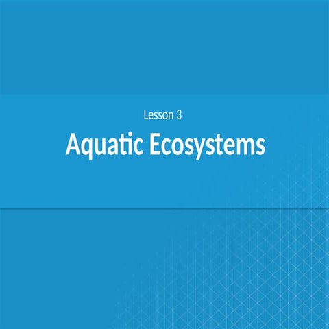 Aquatic Ecosystems Powerpoint - Aquatic Systems | PPTX