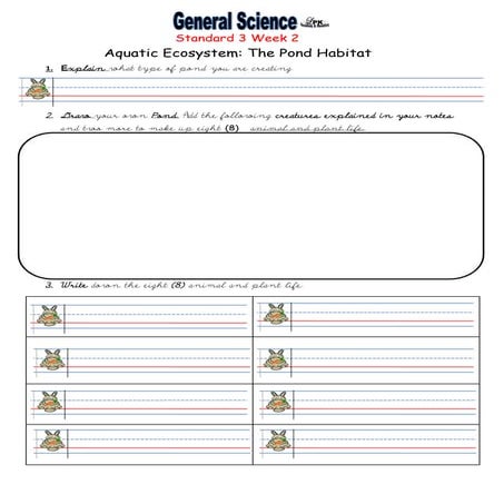 Aquatic Ecosystem Worksheet | PDF