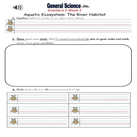 Aquatic Ecosystems Worksheet Freshwater Ecosystem Worksheets