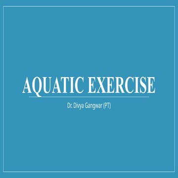 Hydrotherapy for physical therapy (lecture) | PPTX