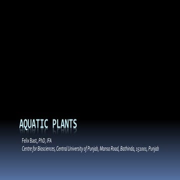 Aquatic plants | PPTX