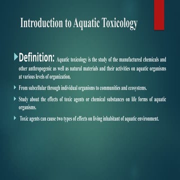 Aquatic toxicology ppt full introduction | PPTX