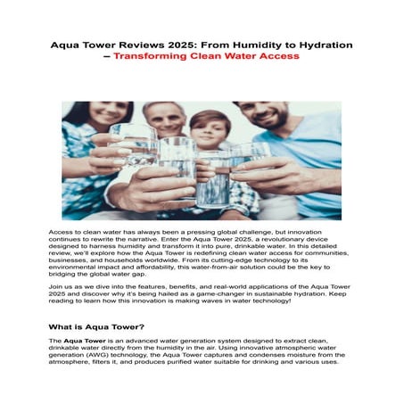Aqua Tower Reviews 2025_ From Humidity to Hydration – Transforming ...