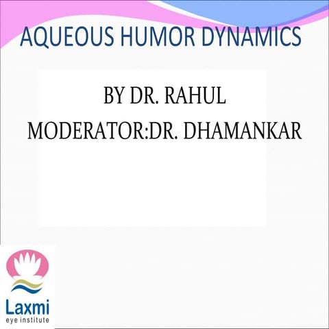 Aqueous humor dynamics | PPT