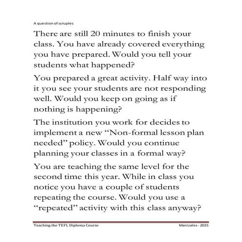 A question of scruples tefl | DOCX