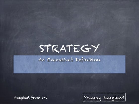 THE REAL DEFINITION OF STRATEGY | PPT