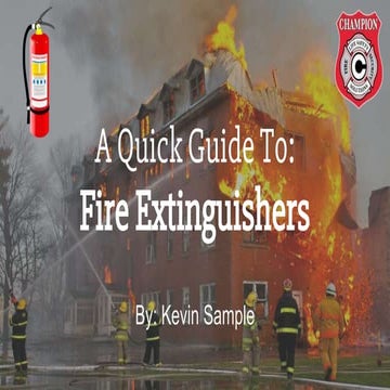 Classes of fire and how to extinguish them | PPTX