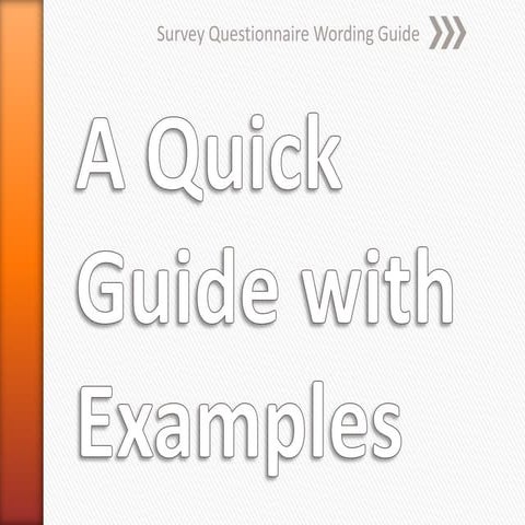 A quick guide to survey questions with examples | PPTX