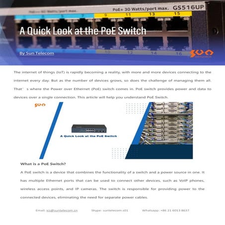 A Quick Look at the PoE Switch | PDF | Computer Networking | Computing