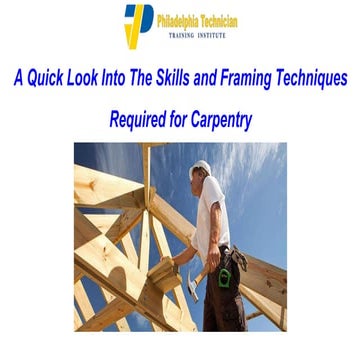 A quick look into the skills and framing techniques required for ...