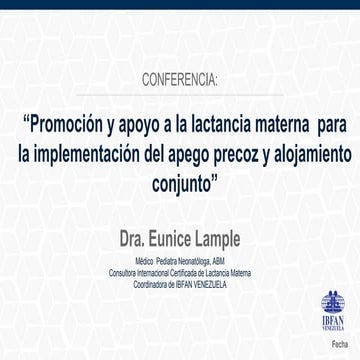 Promoción y apoyo a la lactancia materna para la implementación del ...