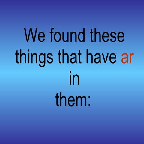 'Ar' words! | PPT
