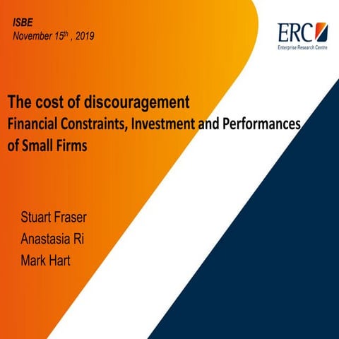 The cost of discouragement Financial Constraints, Investment and ...