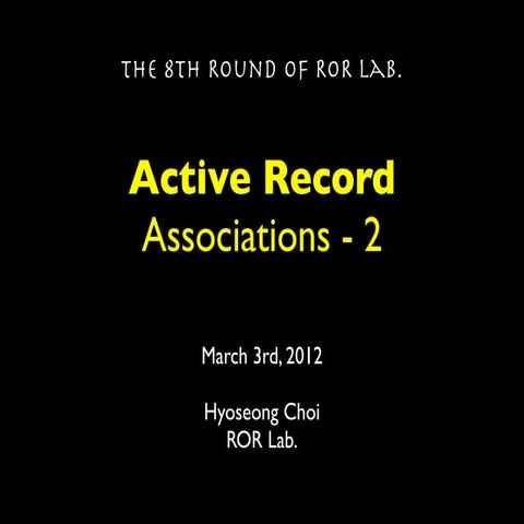 Activerecord Associations 2 Season 1 Key Databases Computer