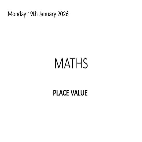 PLACE VALUE Mathematics for grade 2 learners | PPTX
